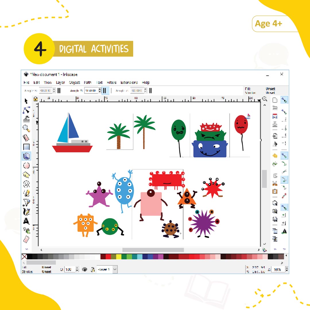 Buy Shapes & Shades – Visual Arts Creative Learning Kit (Age 4+ Yrs ...